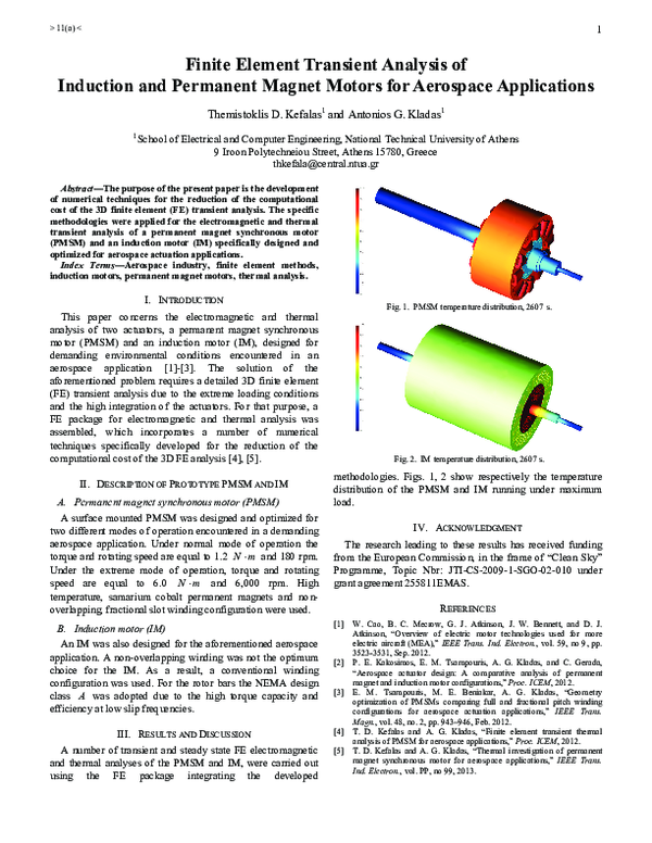 Pdf Finite Element Transient Analysis Of Induction And Permanent