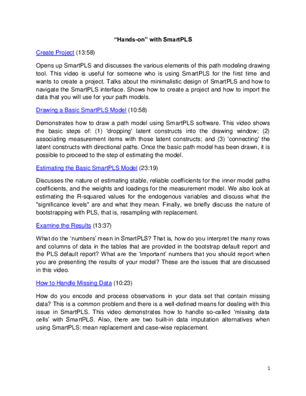 (PDF) Hands-on-Smart PLS Description