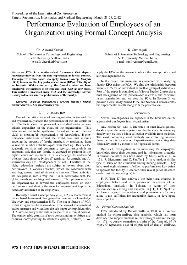(PDF) Performance Evaluation of Employees of an Organization using ...