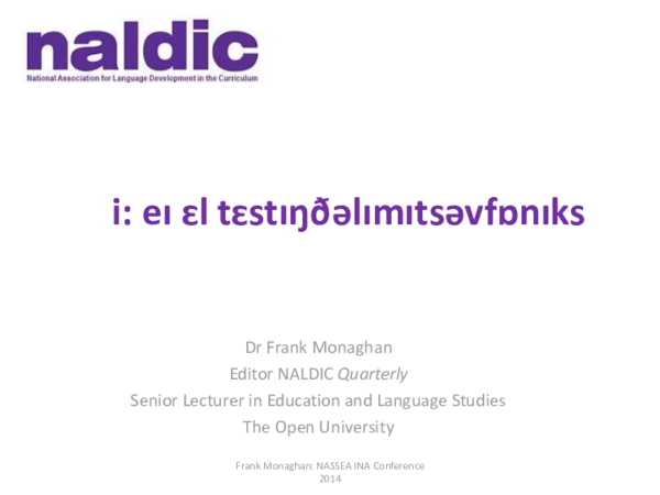 (PDF) EAL - Testing the Limits of Phonics