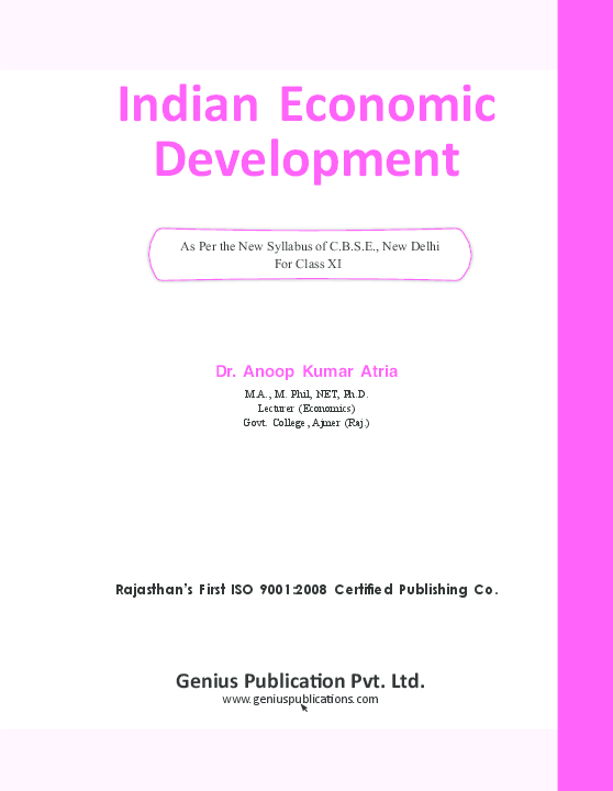 (PDF) Indian Economic Development