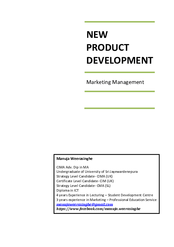 (DOC) New product Development