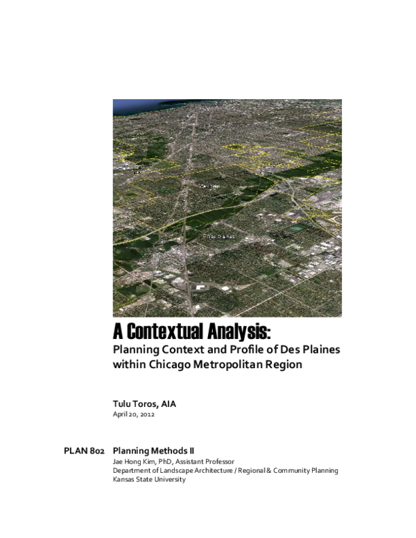 (PDF) A Contextual Analysis: Planning Context and Profile of Des ...