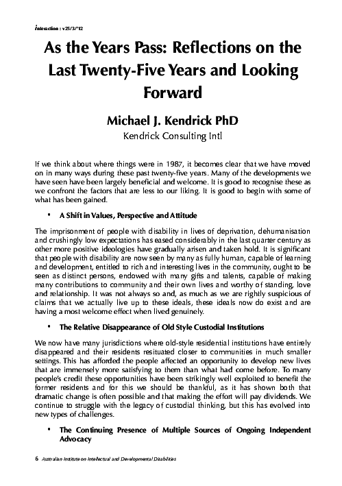 (PDF) As The Years Pass