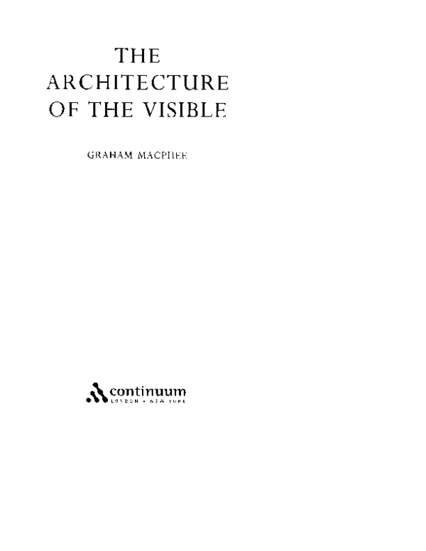 (PDF) The Architecture of the Visible