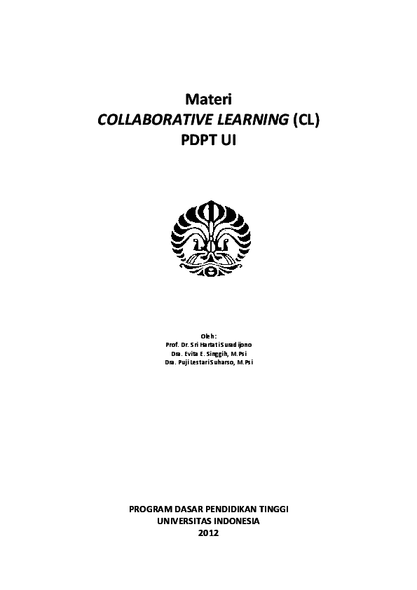 (PDF) Materi COLLABORATIVE LEARNING (CL) PDPT UI