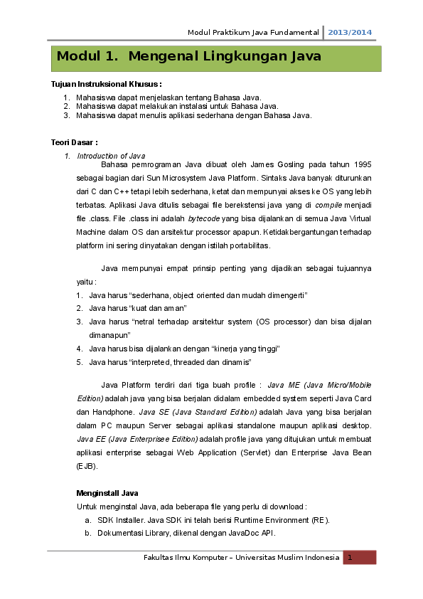 (PDF) Modul Praktikum Java Fundamental 2013/2014