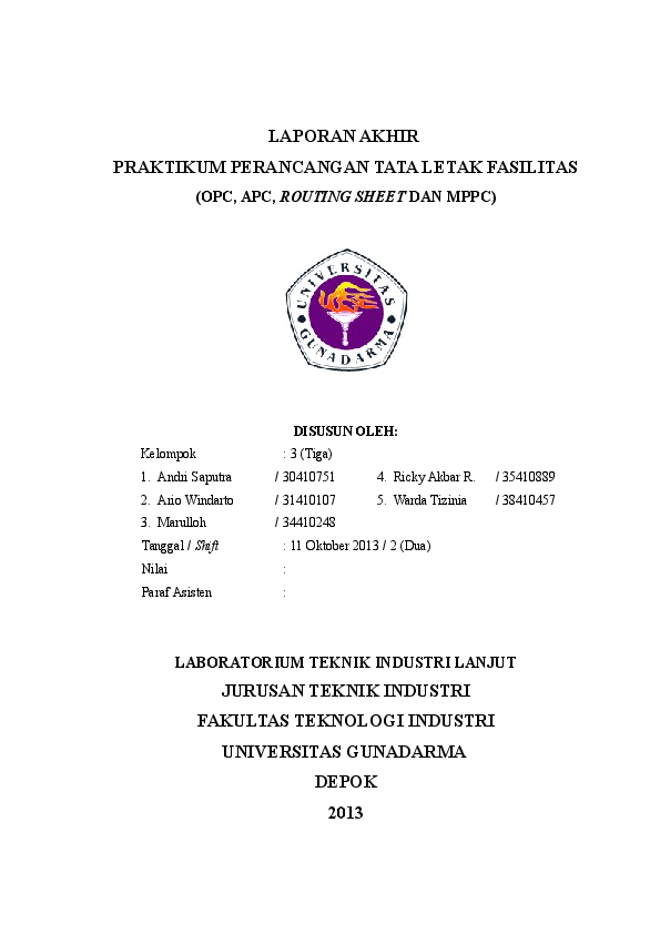(DOC) LA ROUTING SHEET MPPC 1