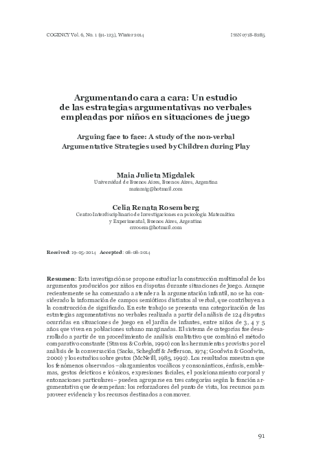(PDF) Argumentando cara a cara: Un estudio de las estrategias argumentativas no verbales ...