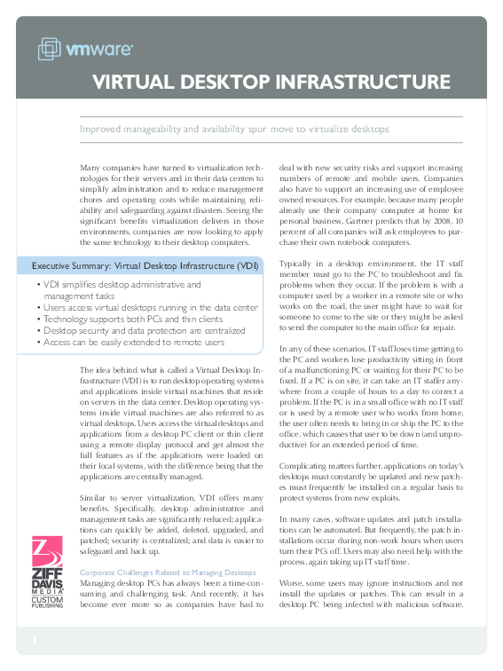 (PDF) VIRTUAL DESKTOP INFRASTRUCTURE