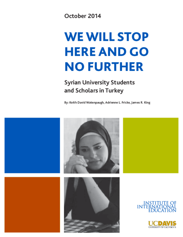 (PDF) "We Will Stop Here and Go No Further: Syrian University Students ...