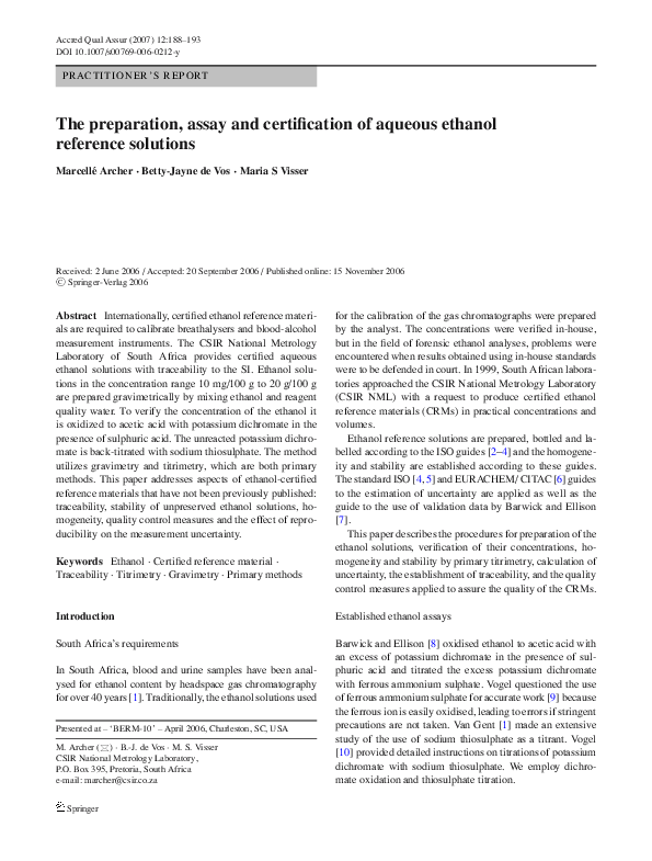 laboratory solution preparation pdf