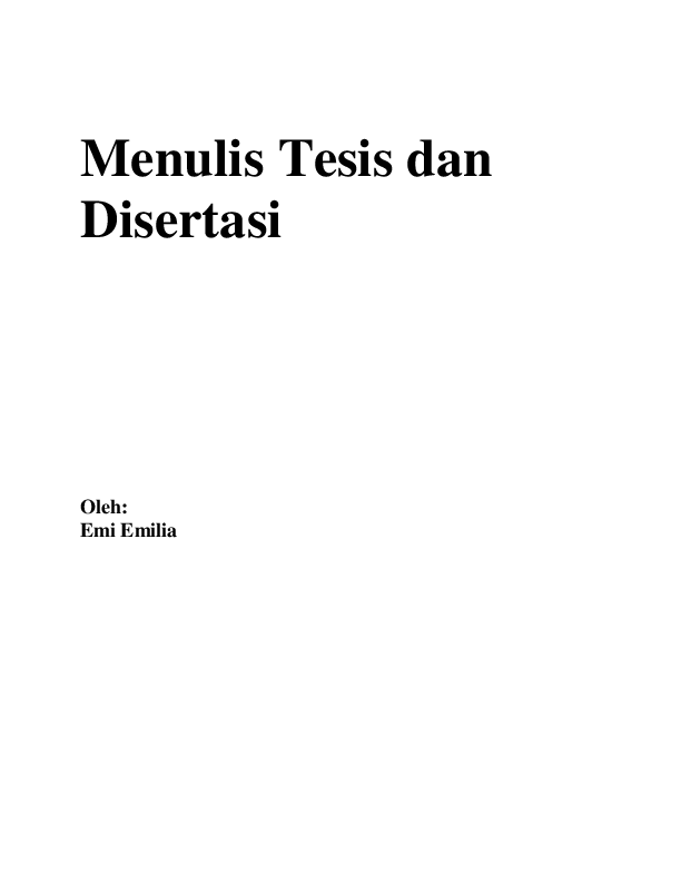 (PDF) Tesis Dan Disertasi