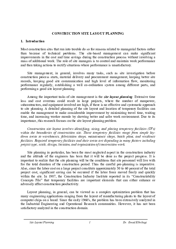(PDF) Construction Site Issues