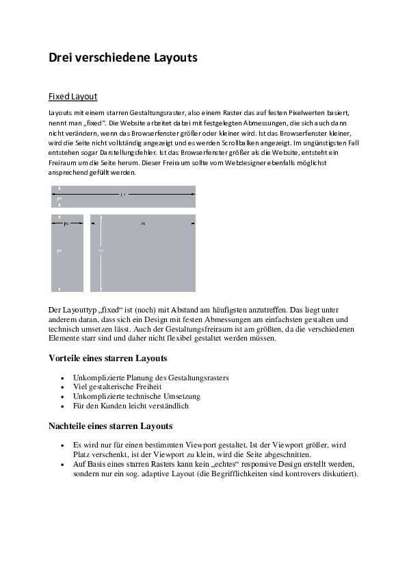 (DOC) Drei verschiedene Layouts