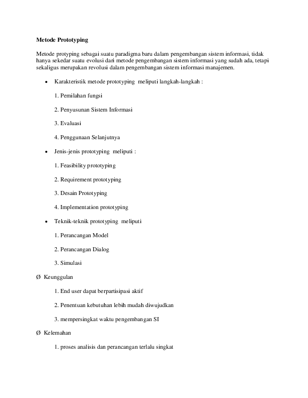 (DOC) Metode Prototyping Metode protyping