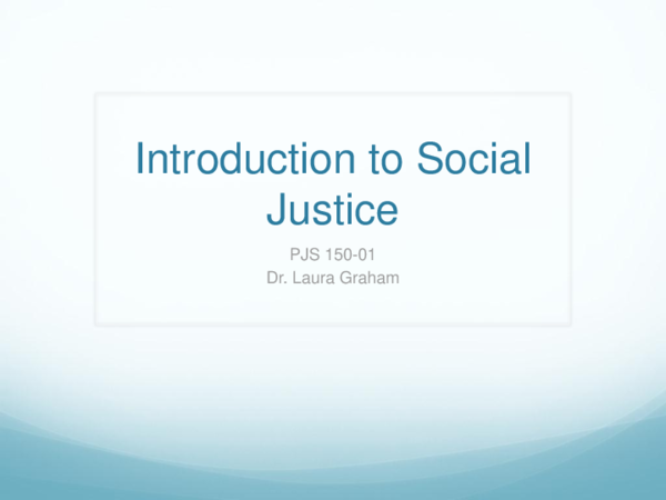 (PPT) Introduction to Social Justice