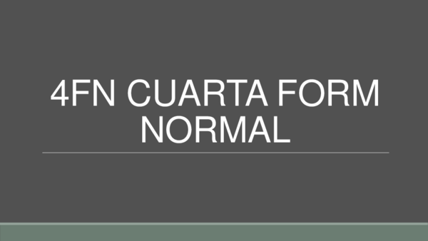 (PPT) 4FN CUARTA FORM NORMAL