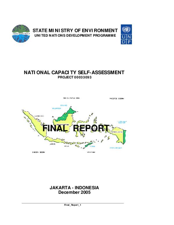 (PDF) STATE MINISTRY OF ENVIRONMENT UNITED NATIONS DEVELOPMENT ...