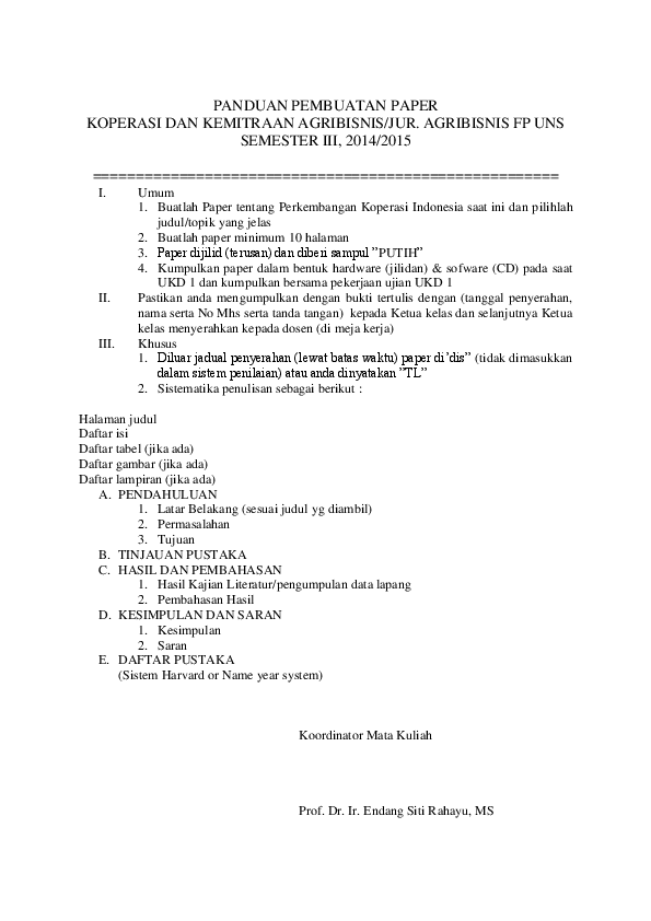 (DOC) format pembuatan paper