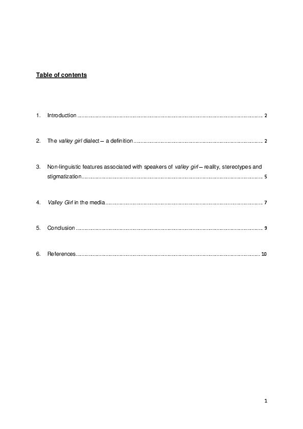 (PDF) “ ‘Valley girl’ - A dialect, its stereotypes and the reality”