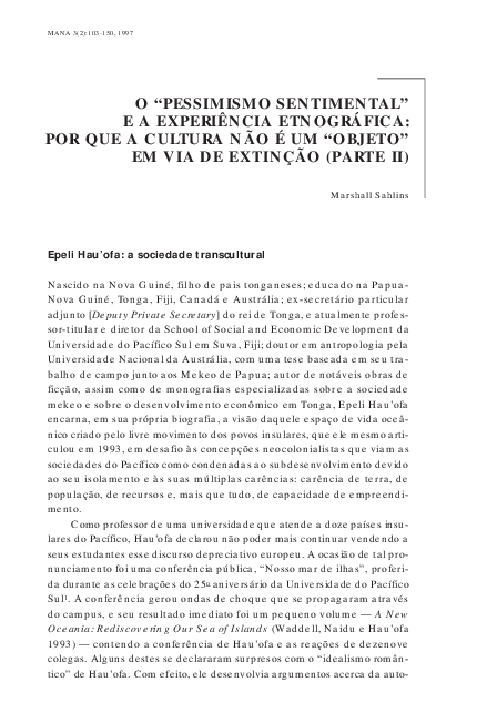 (PDF) Epeli Hau'ofa: a sociedade transcultural