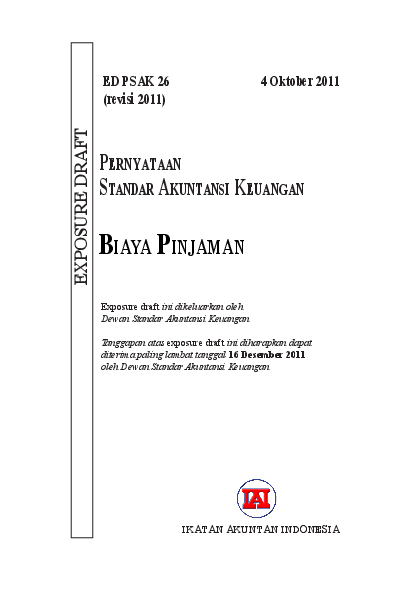 (PDF) ED PSAK 26 (revisi 2011) Pernyataan Standar akuntanSi keuangan