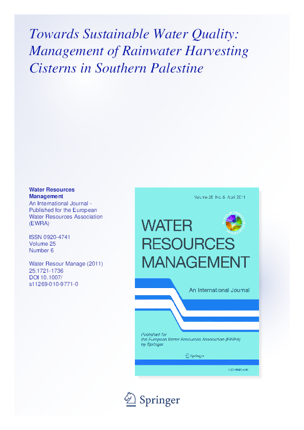 (PDF) 2 3 Water Resources Management An International Journal ...