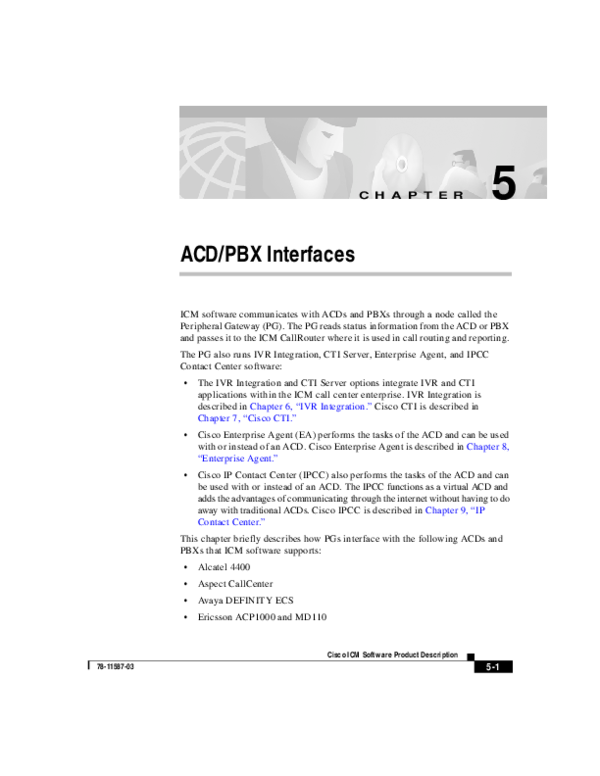 (PDF) ACD/PBX Interfaces Overview An Event-Based System