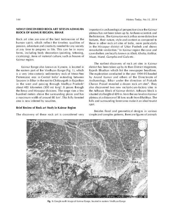 (PDF) Newly Discovered Rock Art Sites in Adhaura Block of Kaimur REgion ...