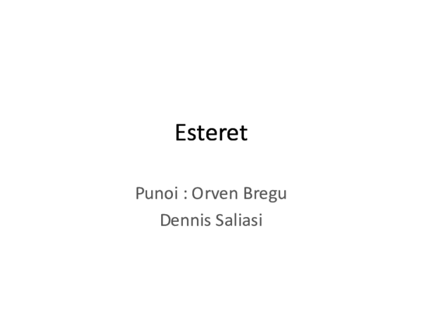 (PPT) Esteret