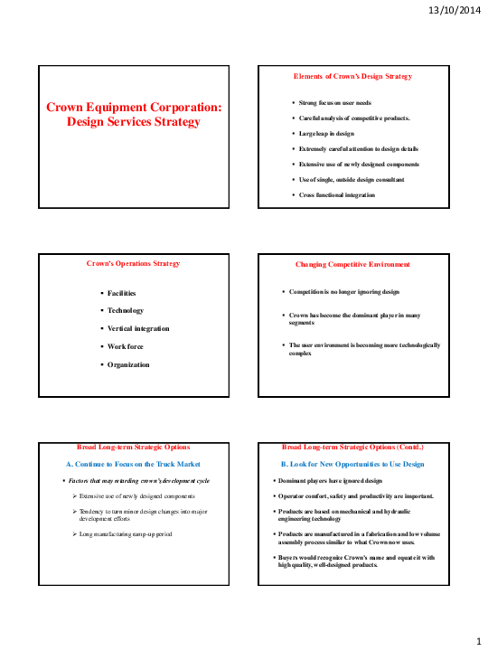 (PDF) Crown Equipment Corporation