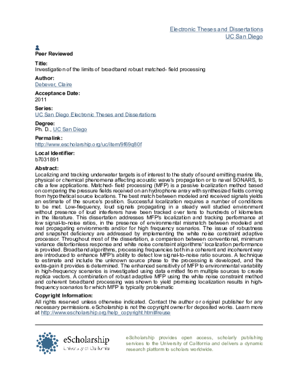 (PDF) Reshetov LA Investigation of the limits of broadband robust ...
