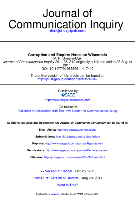 (PDF) Journal of Communication Inquiry-2011-Greene-May-342-8