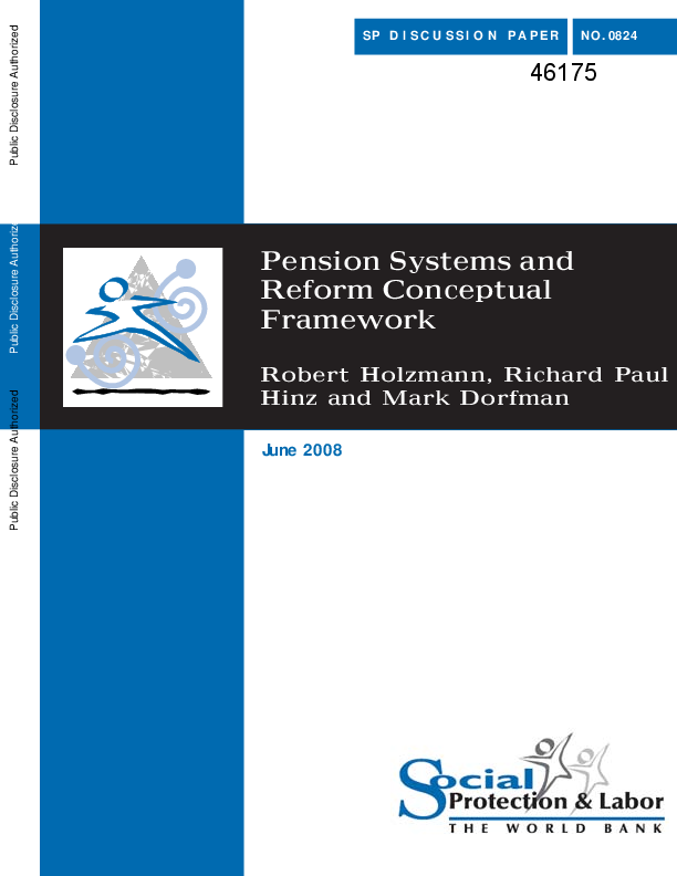 (PDF) Pension systems and reform conceptual framework | Mark Dorfman ...