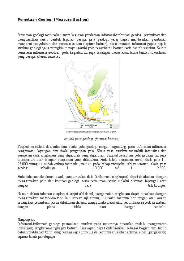(DOC) Pemetaan Geologi Measure Section