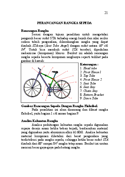 (DOC) PERANCANGAN RANGKA SEPEDA