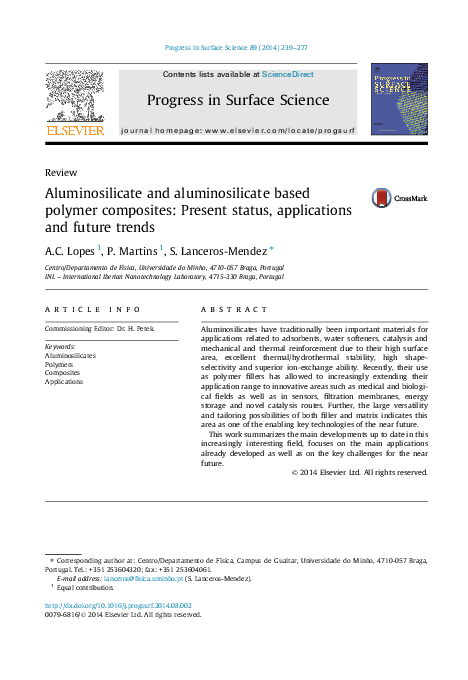 (PDF) Aluminosilicate and aluminosilicate based polymer composites ...