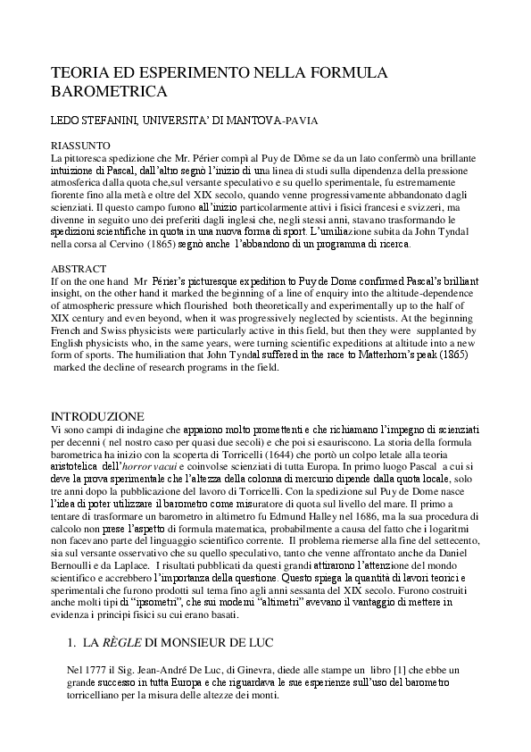 (PDF) FORMULA BAROMETRICA