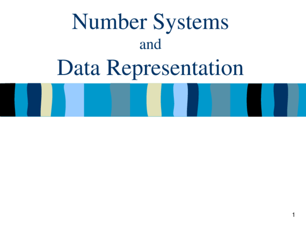 (pdf) Number Sysytem & Data Representation