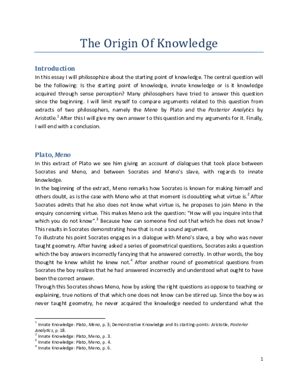 (DOC) The Origin Of Knowledge - Francis Malca