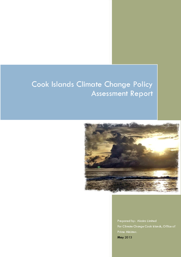 (PDF) Cook Islands Climate Policy Assessment Report