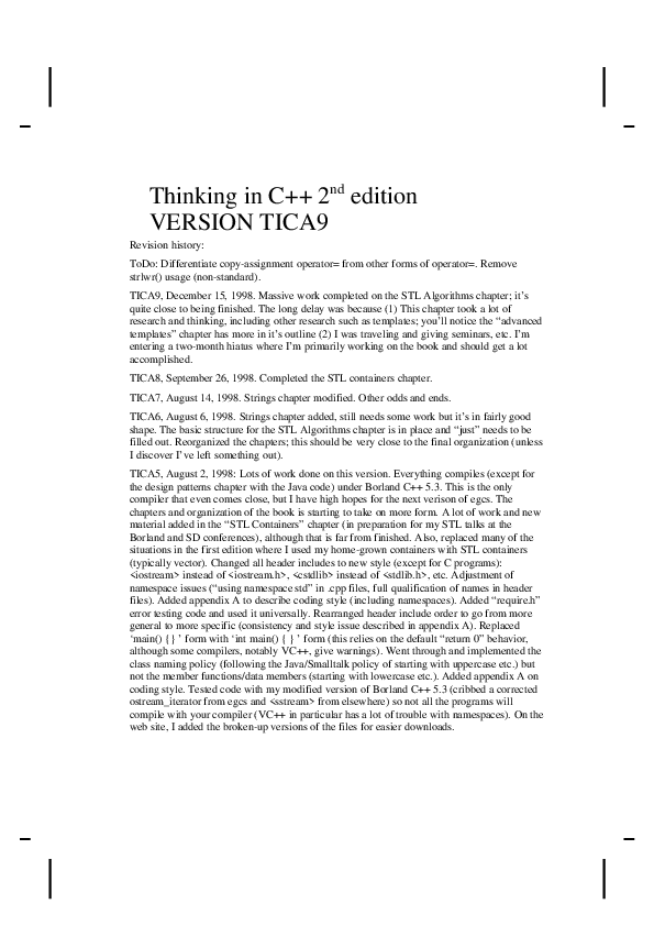 (PDF) Thinking in C++
