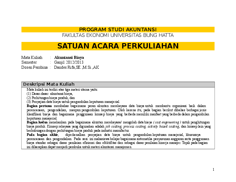(DOC) PROGRAM STUDI AKUNTANSI FAKULTAS EKONOMI UNIVERSITAS BUNG HATTA ...