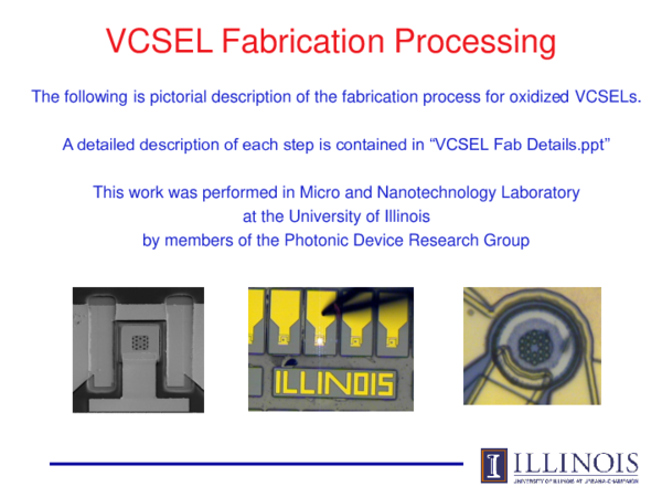 (PPT) VCSEL fab overview