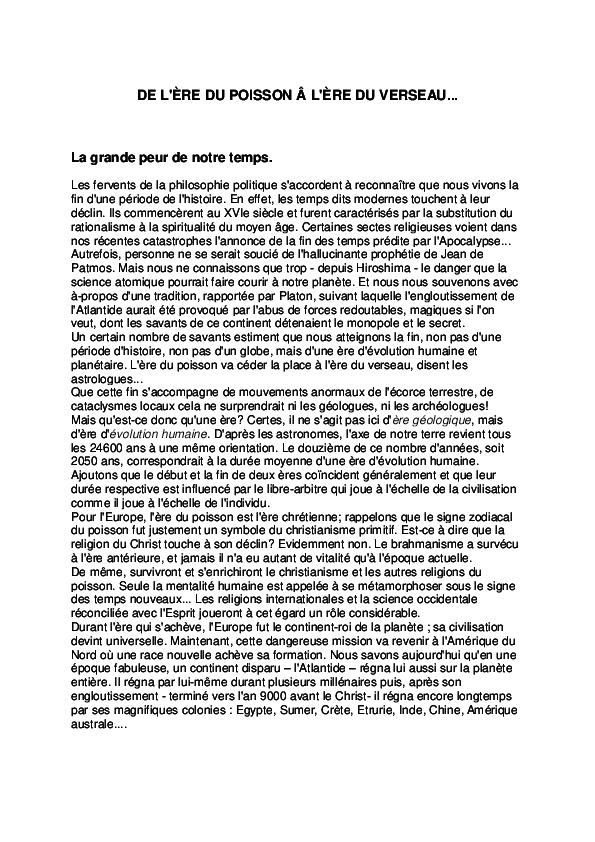 (PDF) De l'ère du poisson à l'ère du verseau par Jean-Louis Bernard