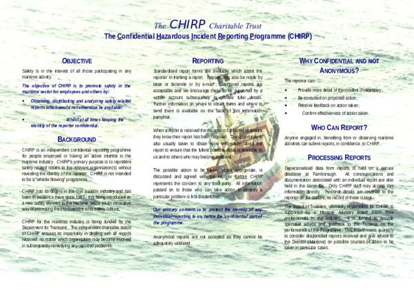 (DOC) Chirp reporting