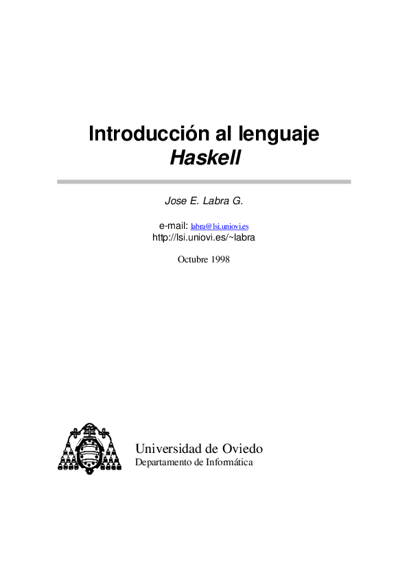 (PDF) Introducción al lenguaje Haskell