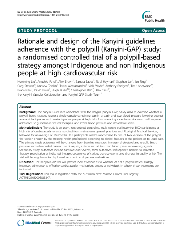 (PDF) Rationale and design of the Kanyini guidelines adherence with the ...