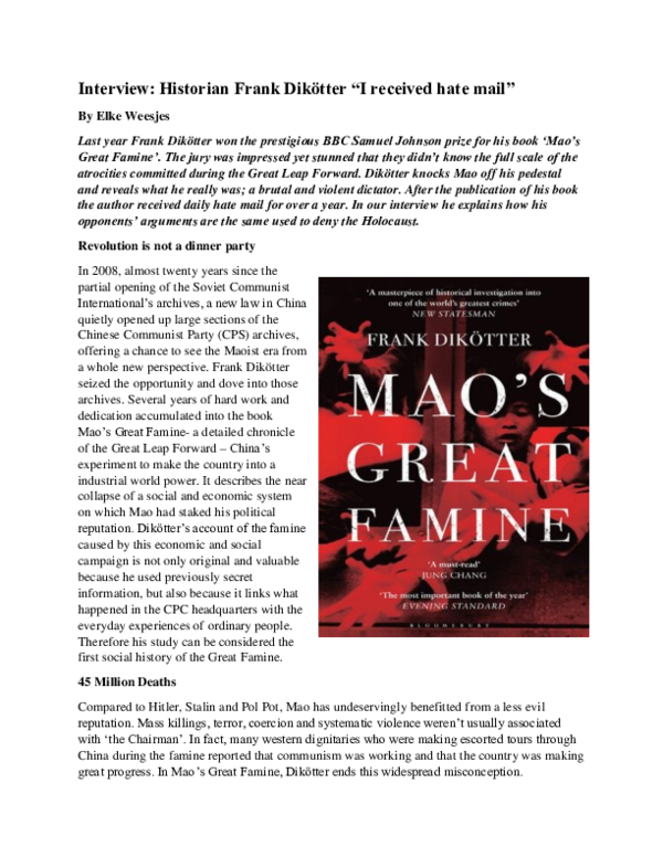 the great famine in china